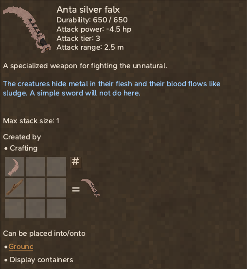 Anta Silver - Vintage Story Mod DB