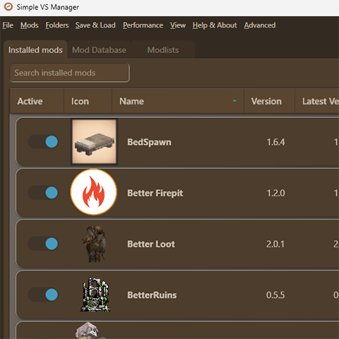 Simple VS Manager - Vintage Story Mod DB