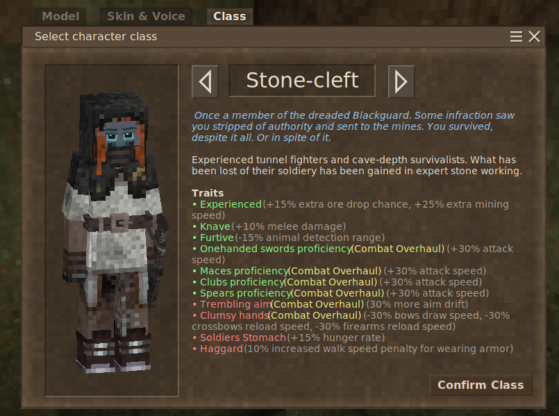 Dread Company Classes - Vintage Story Mod DB